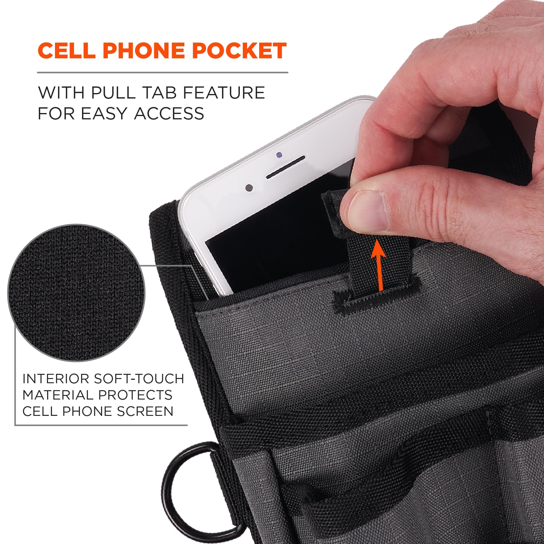 Ergodyne Squids Tool Pouch, Utility Knife Holster, Scanner Device Holder, Cell Phone Pocket