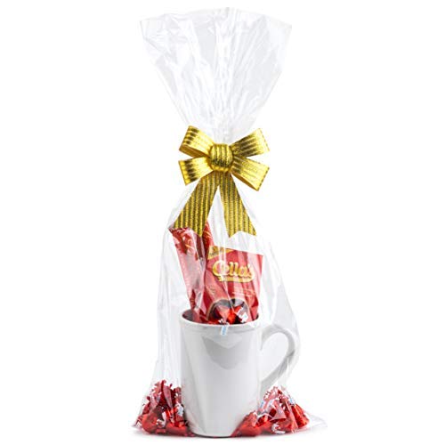 Purple Q Crafts Clear Basket Bags 9” x 20” 20 PACK Cellophane Gift Bags for Small Baskets, Mugs and Gifts 1.2 Mil Thick (20 Bags)
