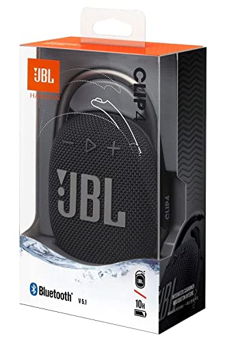 2 Pack JBL Clip 4 Waterproof Wireless Audio Bluetooth Speaker Bundle (Black)