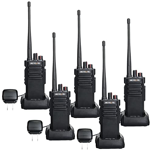Retevis RT29 New Version,High Power Walkie Talkies Long Range,IP67 Waterproof,3200mAh,Emergency Alarm,Durability,Military Grade Two Way Radio (5 Pack)