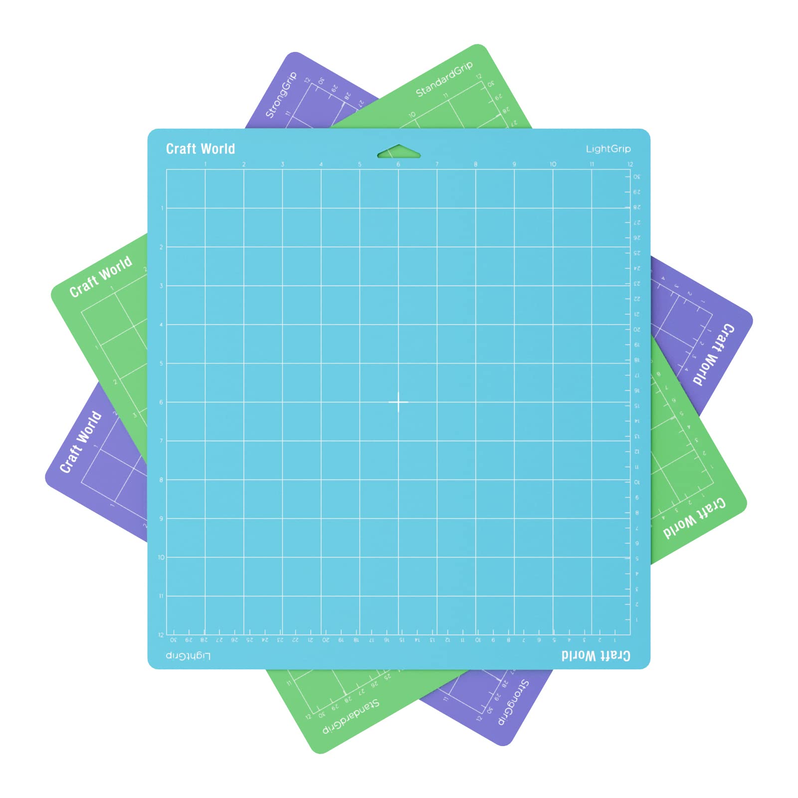Craft World 3 Pieces Standardgrip Cutting Mats 12x12 for Cricut Maker 3/Maker/Explore 3/Air 2/Air/One, Sturdy Cutting Mats for Crafts