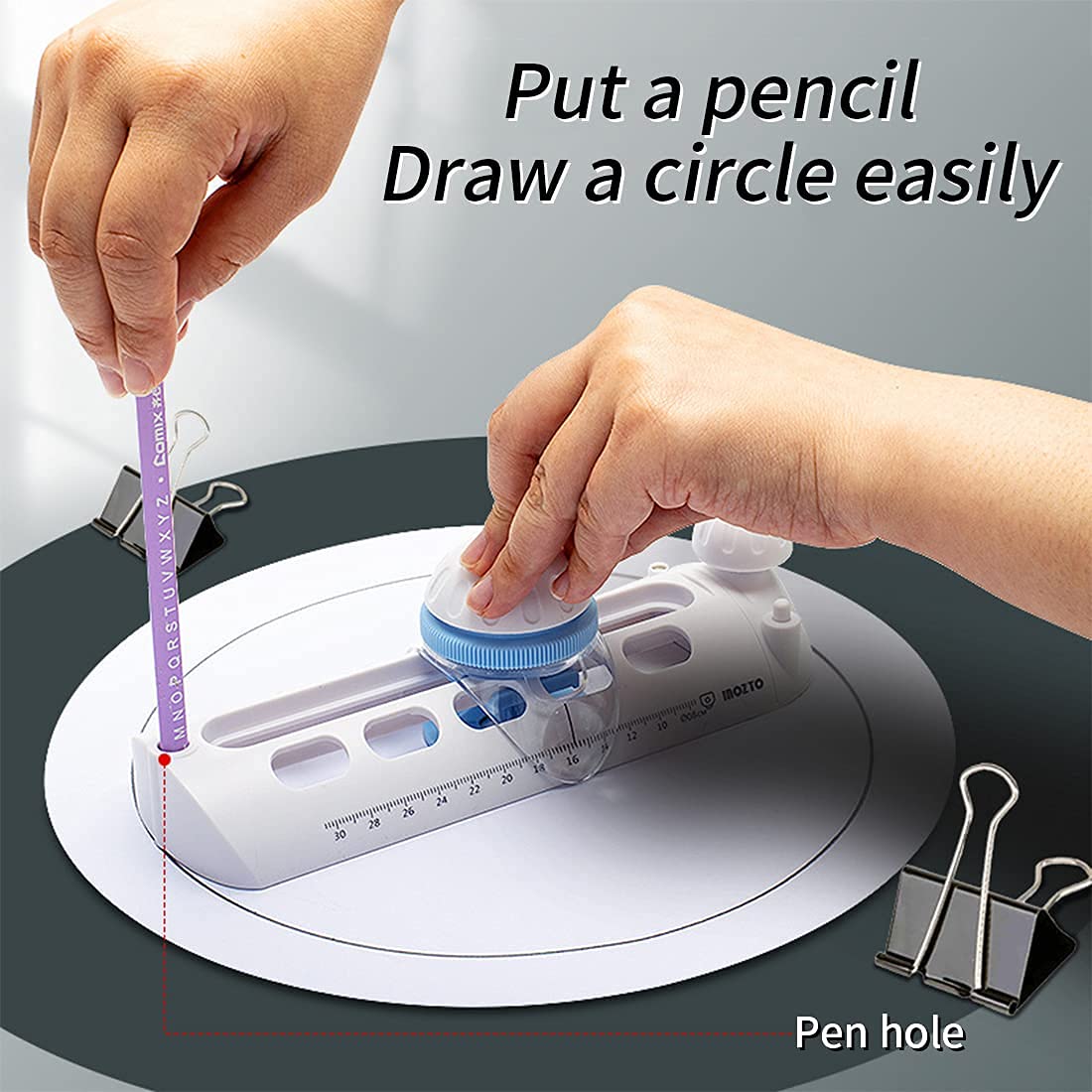 Circle Cutter Compass Circular Cutter for Cardstocks Craft Cutting Tools, Rotary Paper Cutter Trimmer Scrapbooking