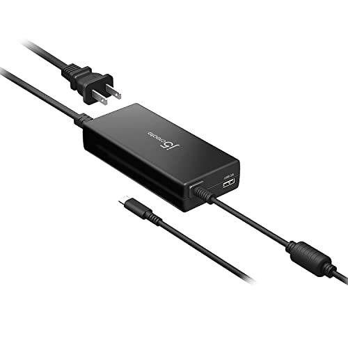 j5create USB Type C Super Charger PD 90W + USB Type A 10W Fast Charging for Chromebook, Laptop, MacBook Pro 13â (JUP2290C)