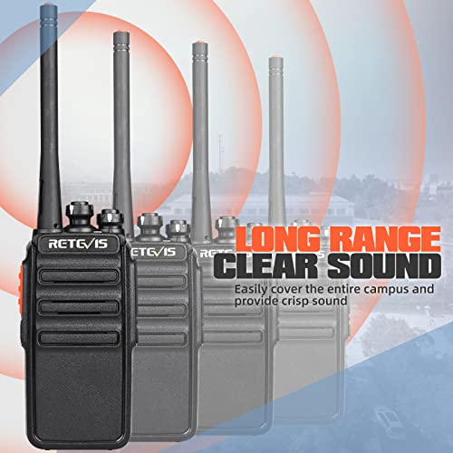 Retevis H-777S Walkie Talkies for Adults, 2 Way Radio Long Range, Walkie Talkies with Earpiece and Mic Set,USB Charging Base,Rugged Walkie Talkie Rechargeable for School Security Church (10 Pack)