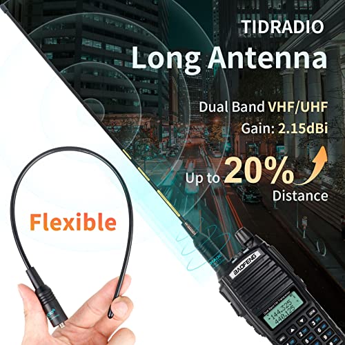 BaoFeng Radio BaoFeng UV-82 Ham Radio 144-148/420-450Mhz 2 Way Radio with Driver Free Programming Cable and Long Antenna(5 Pack-Black)