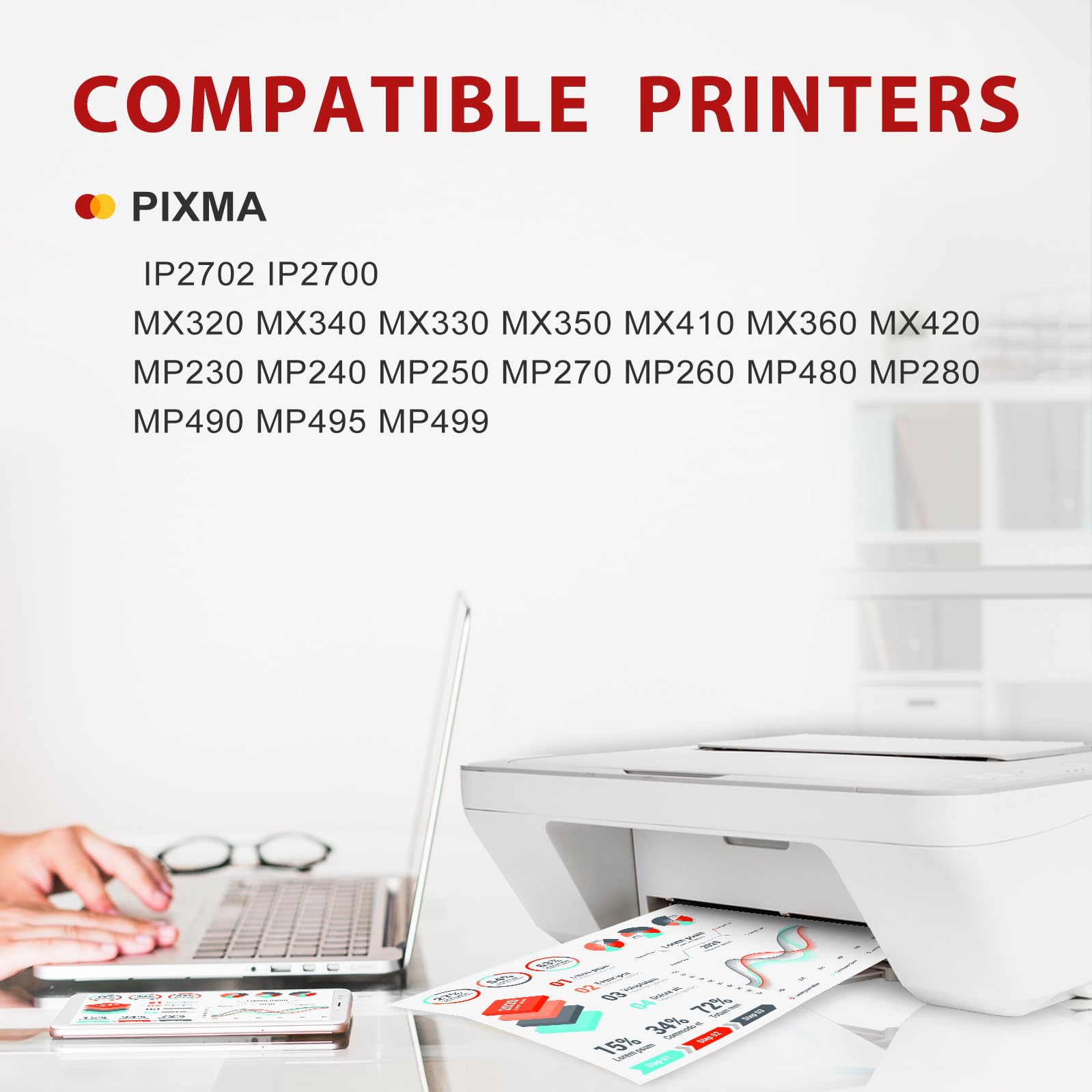 210XL Black Remanufactured Ink Cartridge Use for Canon PIXMA MP490 MP495 MP250 Printer 210XL Ink (2 Pack)