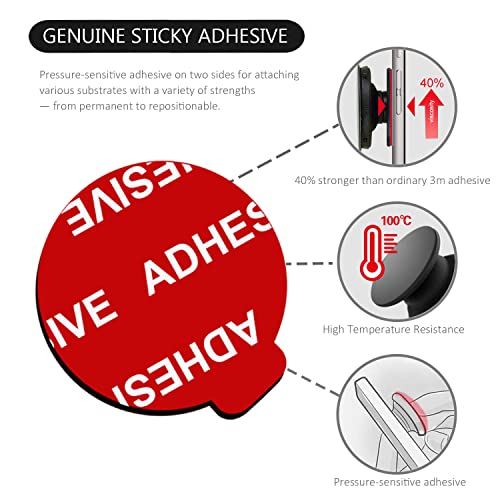 Very High Bond Sticky Adhesive, AZXYI 12 Pack Socket Sticky Adhesive Replacement Kit, 1.4 inches Double-Sided Stickers for Collapsible Grips Socket Base