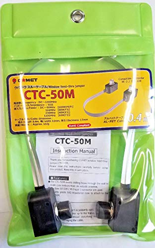 Comet CTC-50M CTC50M CTC 50M CTC/50M Original Window Feed-Thru Jumper W/UHF Female (SO-239) Connectors at Each End