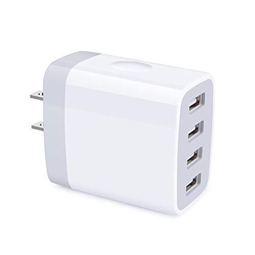 iPhone 12 Charger Box Fast Charging 4.8A Multi Port USB Charger Wall Plug Power Adapter Charging Block Cube Brick Compatible iPhone 14/SE/13/12/11 Pro Max, Samsung Galaxy S22 S21 Ultra S20 S10 Note 20