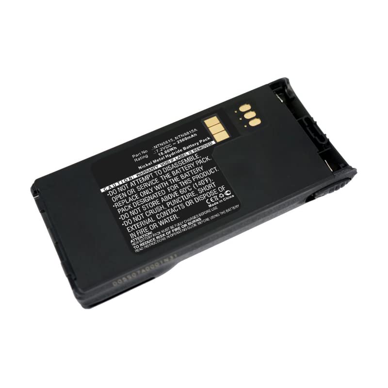 2500mAh NTN9858C Replacement Battery for Motorola XTS1500 XTS2500 PR1500 MT1500, fits Part No NTN9815/A/AR/B NTN9858/A/AR/B/C
