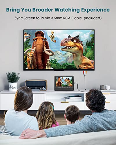 WONNIE 7.5'' Dual Car DVD Player, Portable DVD Player for Car Plays Same Movie, with 5 Hours Rechargeable Battery, Support USB/SD/Sync TV, Regions Free, Last Memory, AV Out & in (1 Player+1 Monitor)