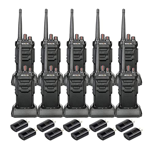 Retevis RT48 Walkie Talkie Waterproof,Walkie Talkies for Adults,Long Range,Rugged,Portable FRS Two-Way Radios for Commercial Construction (10 Pack)