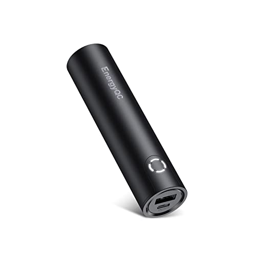 EnergyQC Fast Charging Portable Charger 5000mAh,External Battery Power Bank with USB-C Input(Recharge Only), Battery Pack Compatible with iPhone,Samsung Galaxy,Airpods and More-Black