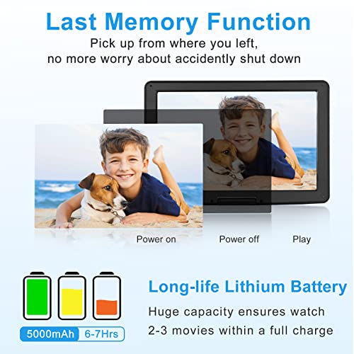 ππΆπΆπ―πΆπΆ 17.9" Portable DVD Players with Large Screen, 15.6" Swivel Screen, 6 Hrs Battery DVD Player Portable with Car Charger and DC Adapter, Support USB/SD Card/Sync TV, Region Free, Black