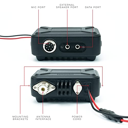 BTECH GMRS-20V2 20W 200 Fully Customizable Channels Mobile GMRS Two-Way Radio. IP67 Submersible Waterproof, Repeater Compatible, Dual Band Scanning (VHF/UHF), FM, & NOAA Weather Broadcast Receiver