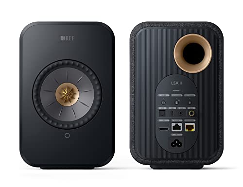 KEF LSX II Wireless HiFi Speaker System (Carbon Black)
