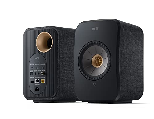 KEF LSX II Wireless HiFi Speaker System (Carbon Black)
