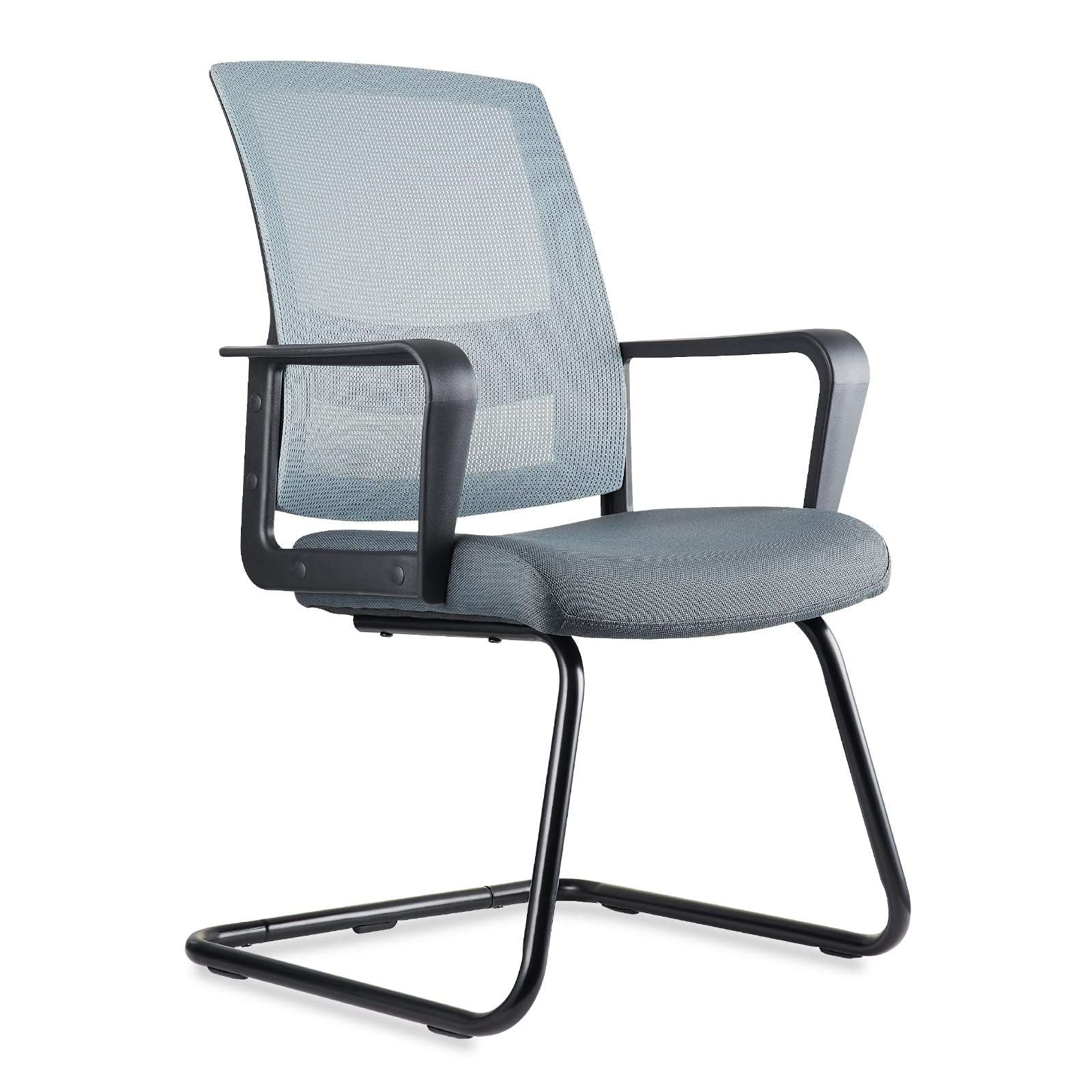 CLATINA Office Guest Chair with Lumbar Support and Mid Back Mesh Space Air Grid Series for Reception Conference Room 2 Pack