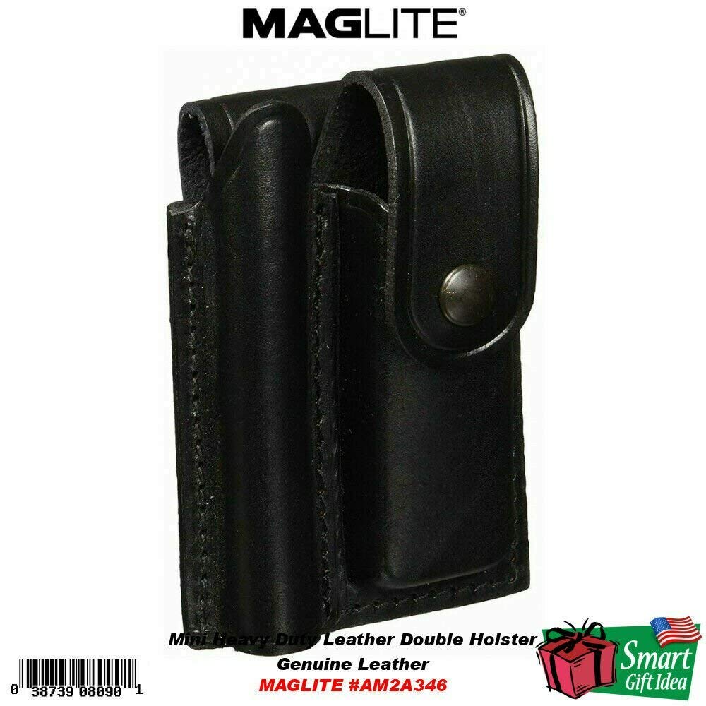 MagLite AM2A346KMaglite Mini Maglite/Pocket Knife Leather Holster, Black