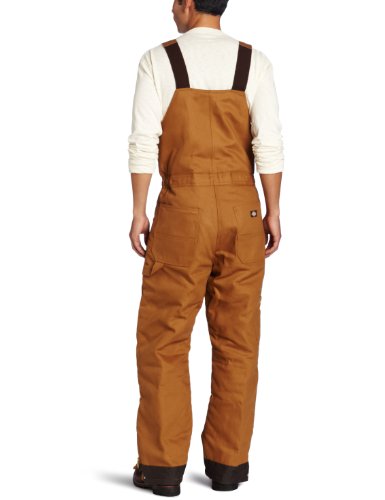 Dickies Men's Premium Insulated Bib Overall, Brown Duck, XX-Large/Short
