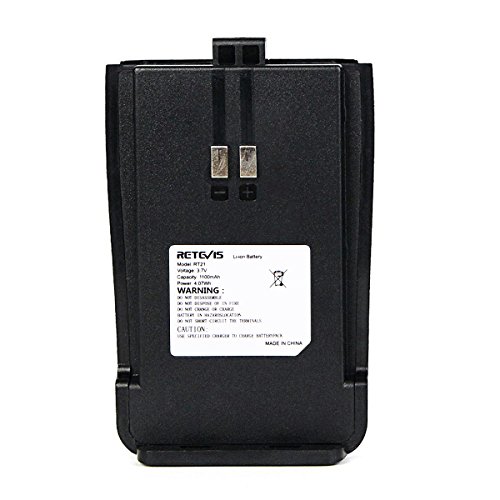 Retevis RT21 RT21V Two-Way Radios Battery 1100mAh Li-ion Rechargeable Battery Compatible RT21 RT21V Walkie Talkies (5 Pack)