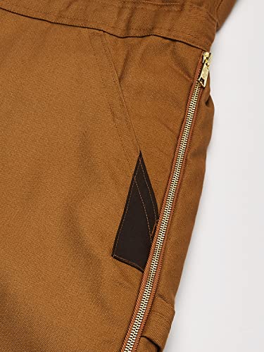 Dickies Men's Premium Insulated Bib Overall, Brown Duck, XX-Large/Short