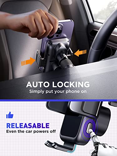 JOYROOM Wireless Car Charger Mount, Car Phone Holder Mount Wireless Charging for iPhone 14/13/12/11/X/8 Series [AUTO MOVING COIL] Wireless Charger for Car Compatible with Galaxy S22/S21/S20 Note 20/10