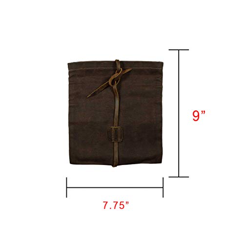 Hide & Drink, Survival Roll Top Pouch, Multipurpose Bag, Lightweight Case, Outdoor Accessories, Classic Traveling & Camping Essentials, Waxed Canvas, Handmade (Honey Bourbon)