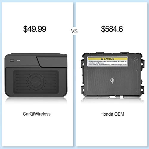 CarQiWireless Wireless Charger for Honda CRV 2019 2018 2017 Car Charging Charger, Center Console Holder Storage Box with Cell Phone Wireless Charging Pad Mat for CR-V Interior Accessories