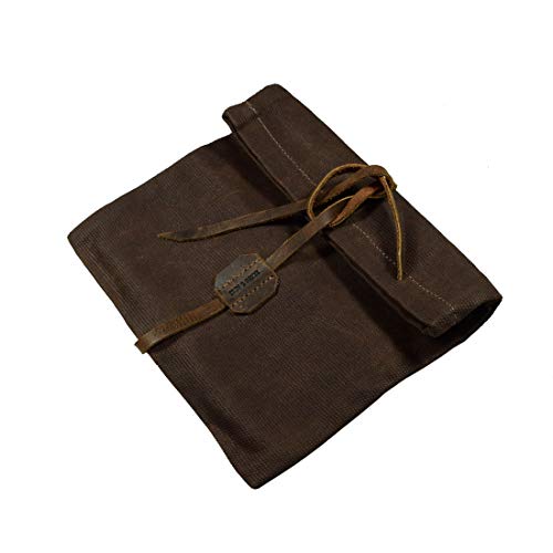 Hide & Drink, Survival Roll Top Pouch, Multipurpose Bag, Lightweight Case, Outdoor Accessories, Classic Traveling & Camping Essentials, Waxed Canvas, Handmade (Honey Bourbon)