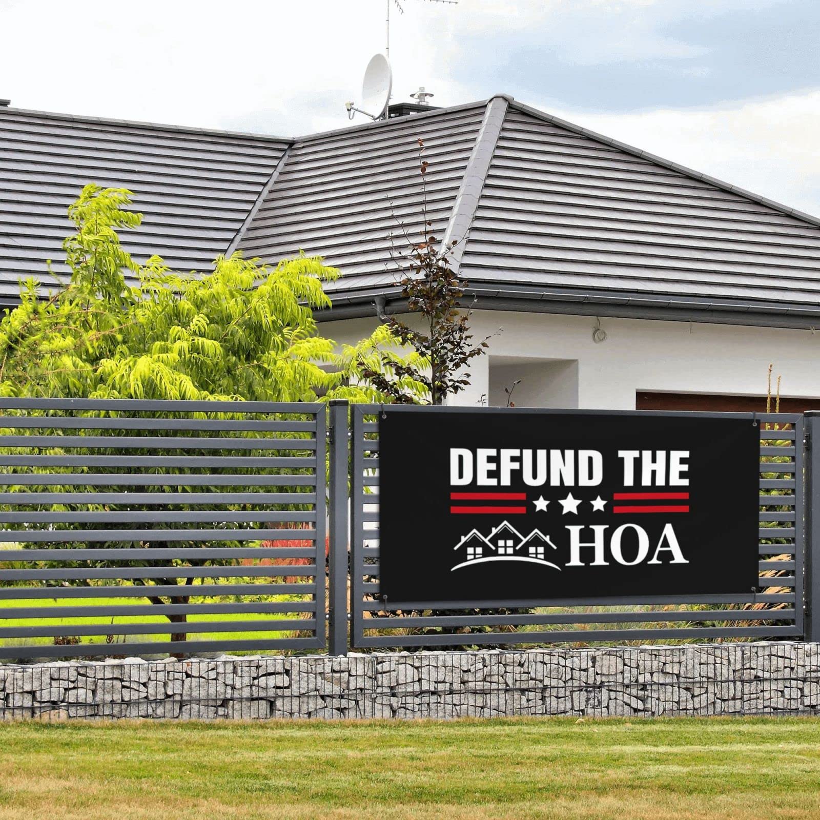 Defund The Hoa Party Banner Backdrop Banner For Holiday Sign Decorations Party Supplies