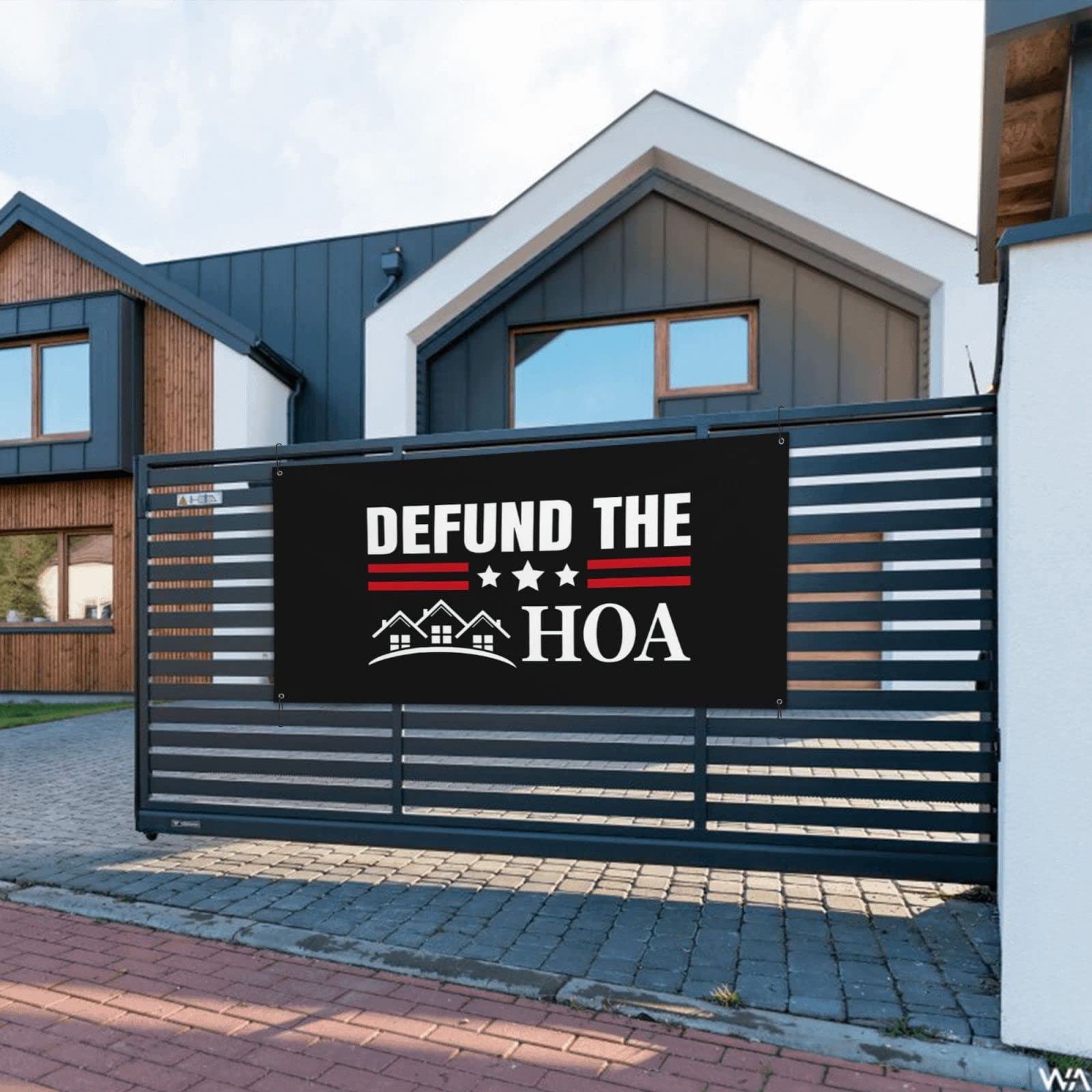 Defund The Hoa Party Banner Backdrop Banner For Holiday Sign Decorations Party Supplies