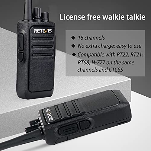 Retevis RT17 Walkie Talkies Long Range, Durable Two Way Radio Rechargeable with USB Charger Base, Portable 2 Way Radios with Earpieces Mic, for Adults School Security Warehouse Construction(6 Pack)