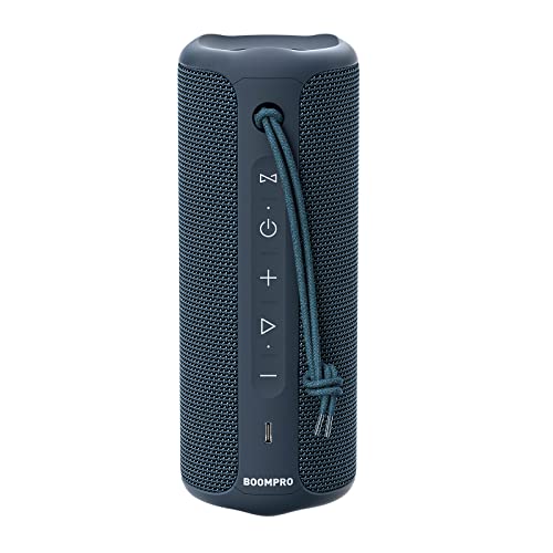 MIATONE Portable Bluetooth Speakers 36W Stereo Sound Bass Boost, Bluetooth 5.3 Wireless Speaker USB Type C Outdoor, 5000mAh 16H Playtime IPX7 Waterproof, Color Lights Speaker - Blue