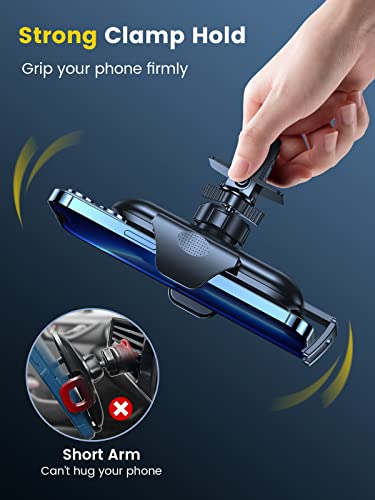 VICSEED Upgraded Phone Mount for Car - Anti-UV & No Melting Suction Cup - Long Arm Car Phone Holder Mount - Dashboard Vent Windshield Cell Phone Holder Car for iPhone 14 Pro Max Plus 13 All Mobiles