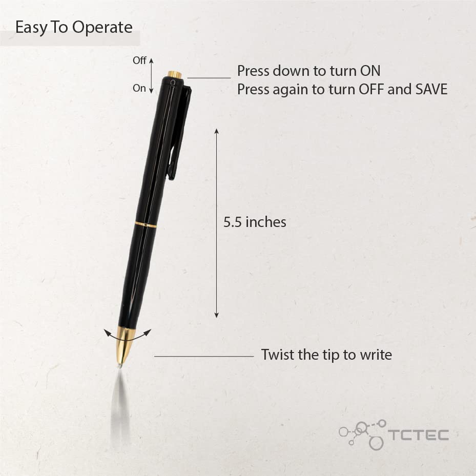 64GB TCTEC Digital Voice Recorder, 1040 Hours Recording Capacity, Voice Activated Recorder with Microphone and Playback, Elegant Design Handpiece, Recorder for Work Study Ideas…