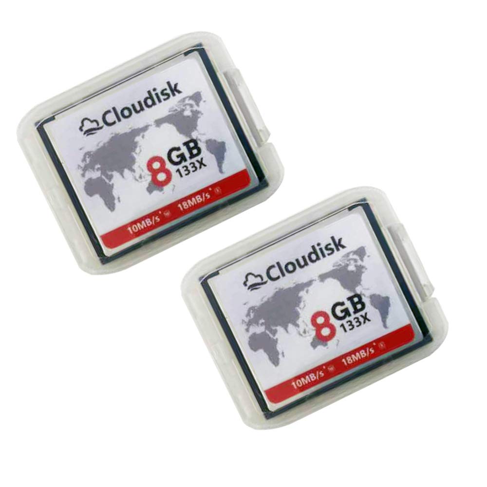 Cloudisk Compact Flash Memory Card CF Card High Speed Reader Camera Card for DSLR (8GB2PK)
