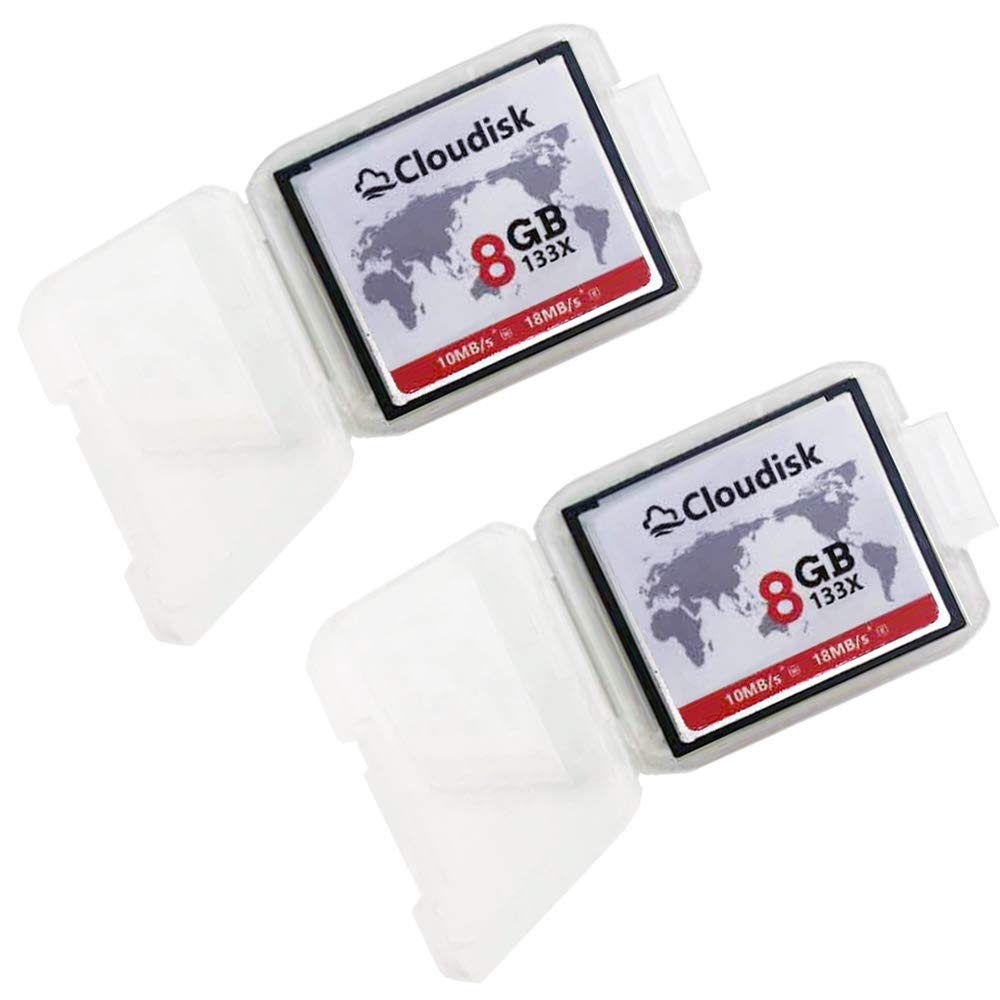 Cloudisk Compact Flash Memory Card CF Card High Speed Reader Camera Card for DSLR (8GB2PK)