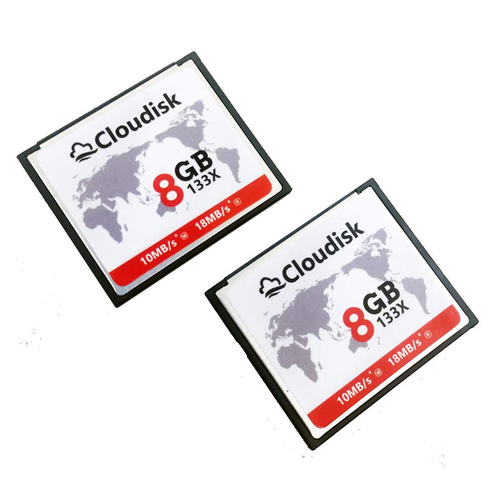 Cloudisk Compact Flash Memory Card CF Card High Speed Reader Camera Card for DSLR (8GB2PK)