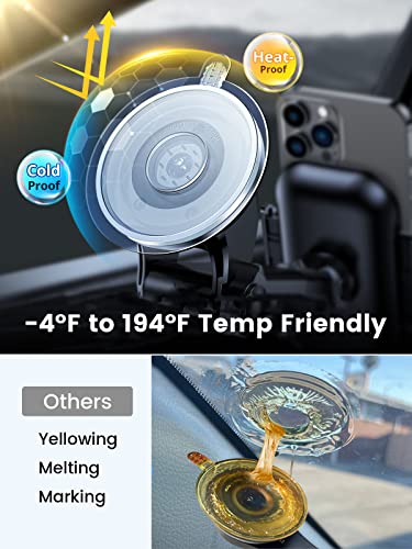 VICSEED Upgraded Phone Mount for Car - Anti-UV & No Melting Suction Cup - Long Arm Car Phone Holder Mount - Dashboard Vent Windshield Cell Phone Holder Car for iPhone 14 Pro Max Plus 13 All Mobiles