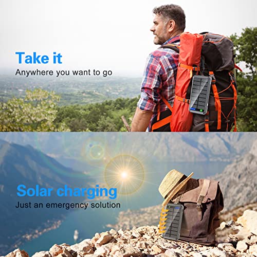 DJKK Solar Power Bank Wireless Charger 33800mAh Built in 4 Cables and LED Camping Lights 22.5W Fast Charging Power Bank 7 Outputs 4 Inputs Portable Charger Compatible with All Mobile Devices