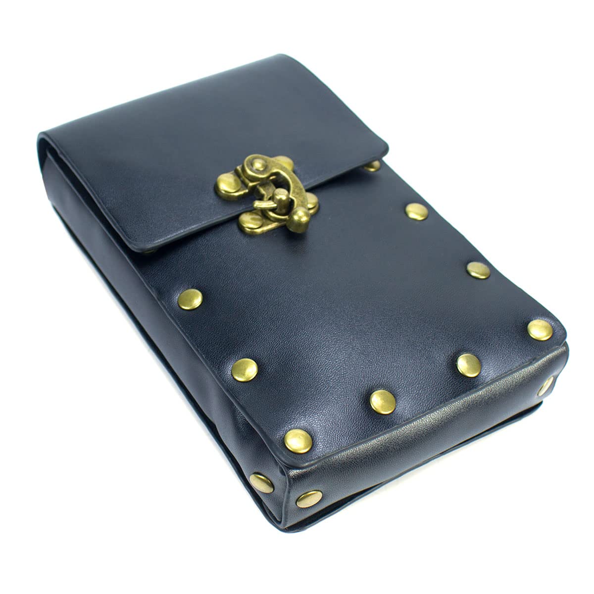 SUMGOGO Retro Belt Pouch Waist Bag Womens Fanny Pack Cellphone Holder Steampunk Medieval Renaissance Purse Costume Accessory (Black)