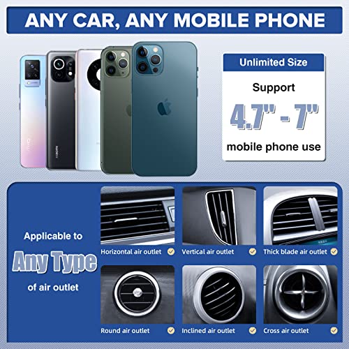 Uisky AA Car Vent Phone Holder 2023 Upgraded Mini Universal Gravity Air Vent Automobile Mount Hands Free Cell Phone Clip Holder for iPhone Android Smartphone