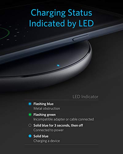Anker 10W Max, 2 Pack 313 Wireless Charger (Pad), Qi-Certified Wireless Charging 7.5W for iPhone 14/14 Pro/14 Pro Max/13/13 Pro Max, Galaxy S10 S9 S8, S9 Plus (No AC Adapter)