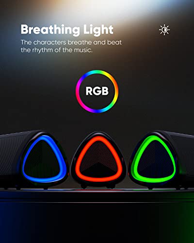 Bluetooth Speaker, IPX5 Waterproof Speaker with HD Sound, Up to 24H Playtime, TWS Pairing, BT5.3, Portable Wireless Speakers for Home/Party/Outdoor/Beach, Electronic Gadgets, Birthday Gift (Black)