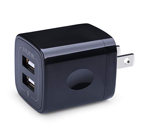 AILKIN USB MultiPort Charging Block, Wall Plug Station, Home Travel Charger Cube, Wall Charger Brick, Rapid Charger Adapter, Fast Android Charger Replacement for iPad/iPhone/iPod/Samsung/More