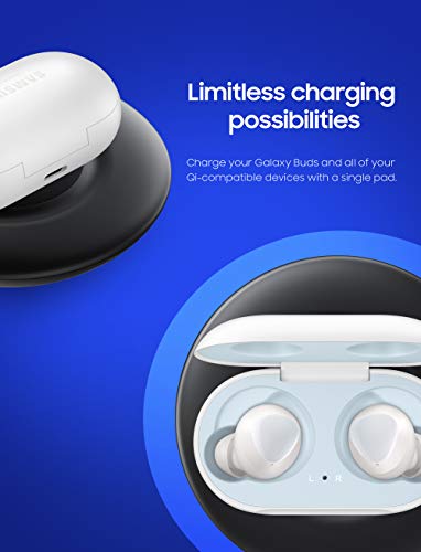 Samsung Qi Certified Fast Charge Wireless Charger Pad (2019 Edition) with Cooling Fan for Galaxy Phones, Watches and Apple Iphone Devices - US Version , Black