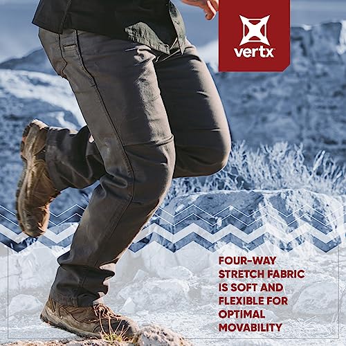 Vertx Delta 2.1 Mens Stretch Pants Straight Leg with Pockets Lightweight Cotton Casual Workwear Pants for Men, Desert Tan, 36W x 34L