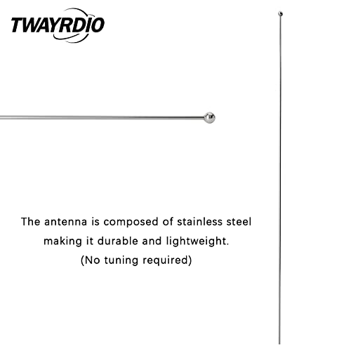 TWAYRDIO NMO Dual Band Antenna, 144MHz VHF and 430MHz UHF Two Way Antenna for Motorola Kenwood Icom Vertex Blackbox HYT Hytera Mobile Radios, Requires NMO Mount