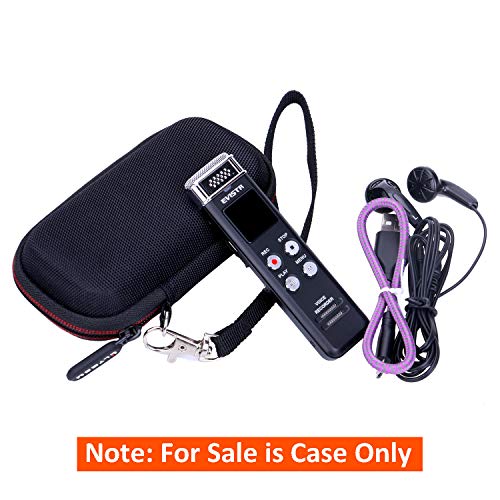 LTGEM EVA Hard Case for 48GB/72GB/16GB/EVISTR 32GB & Sony ICD-PX370/PX470/UX570 Digital Voice Recorder Voice Activated Recorder - Travel Protective Carrying Storage Bag (Case Only)